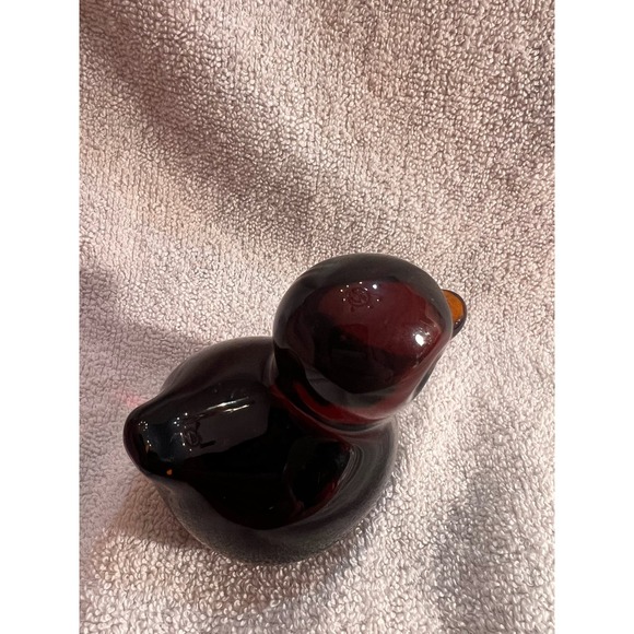 Vintage | Accents | Rare Vintage Ruby Red Art Glass Chick Figurine ...